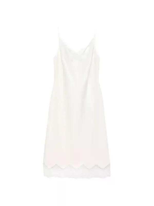 Coperni Lace-trimmed Midi Dress - White