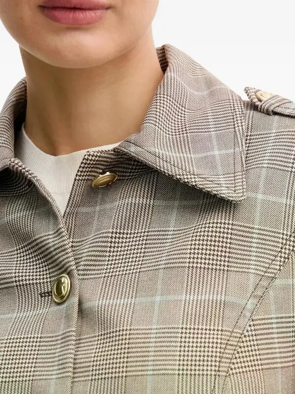 Guess Checked Cropped Jacket