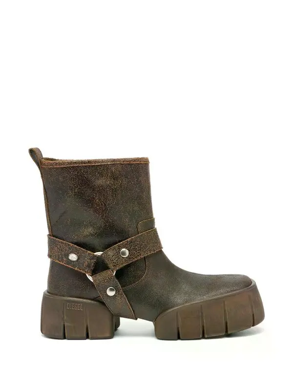 DIESEL® D-tex Tu Rugged-straps Leather Boots
