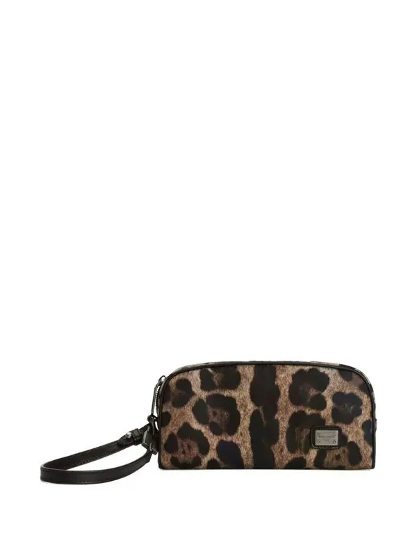 Dolce & Gabbana Leopard-print Wash Bag - Brown
