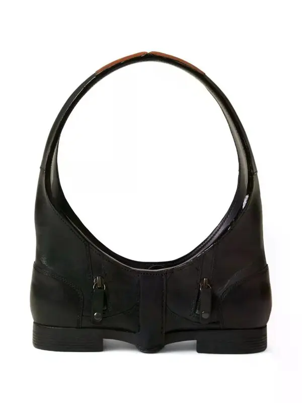 EDEN TAN Heel-detail Leather Tote Bag