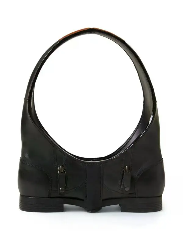 EDEN TAN Heel-detail Leather Tote Bag