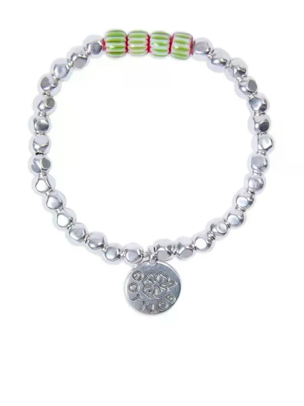GOTTLOB Elastic Beaded Bracelet - Silver
