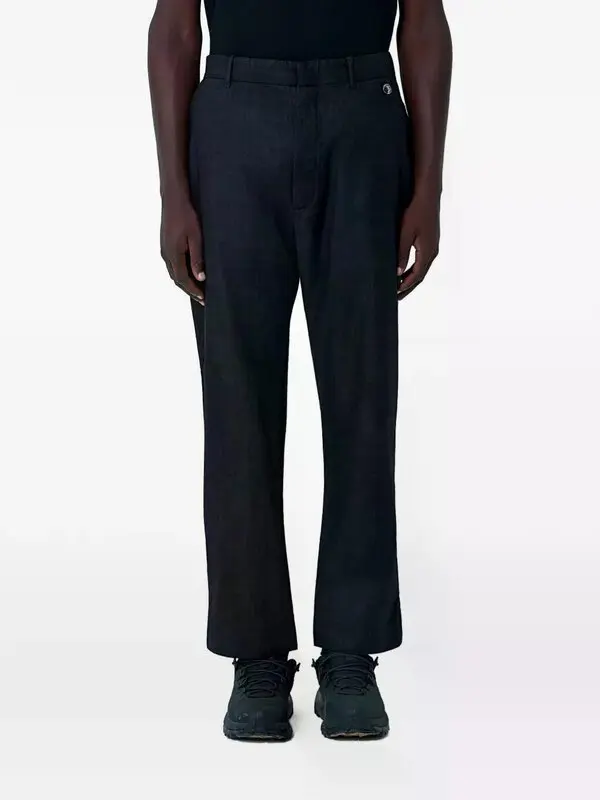 MOOS STUDIO Mid-rise Wool Pleated Trousers