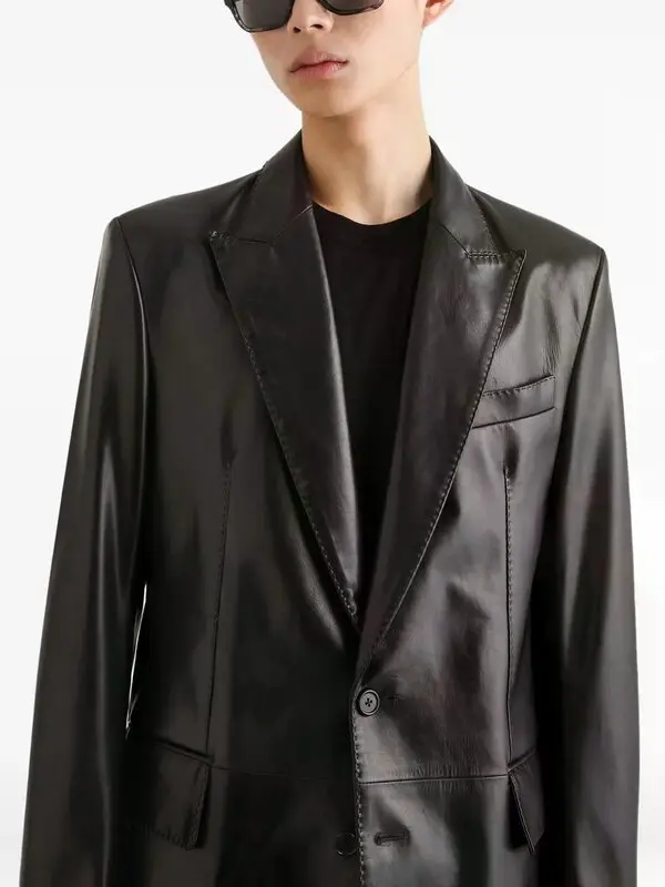 Dolce & Gabbana Buttoned Leather Blazer