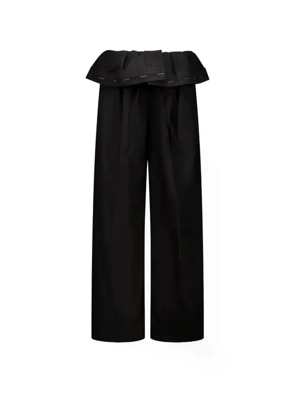 We11Done Folded Button-fastening Trousers