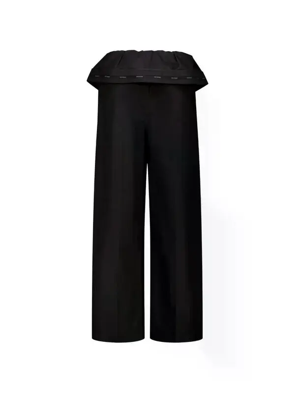 We11Done Folded Button-fastening Trousers