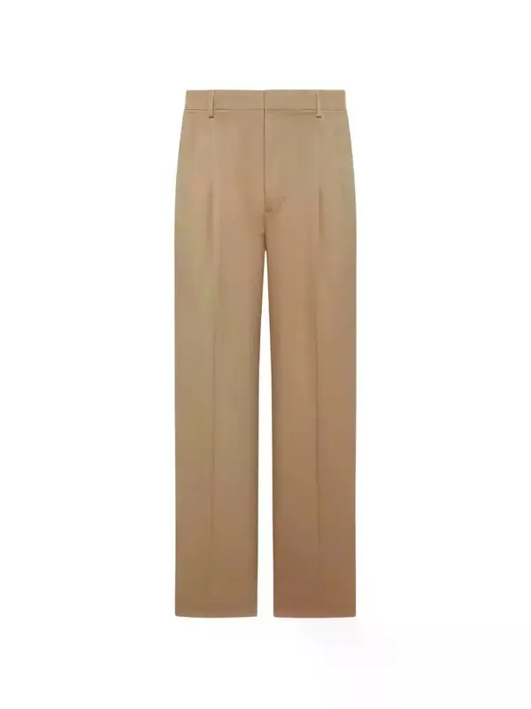 AMI Paris Pleated Trousers - Brown