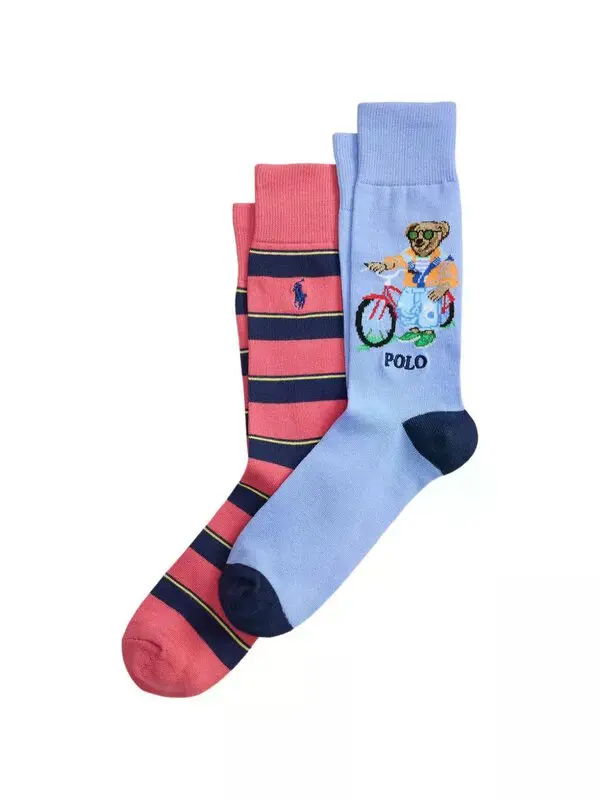 Polo Ralph Lauren Striped Crew Socks - Blue