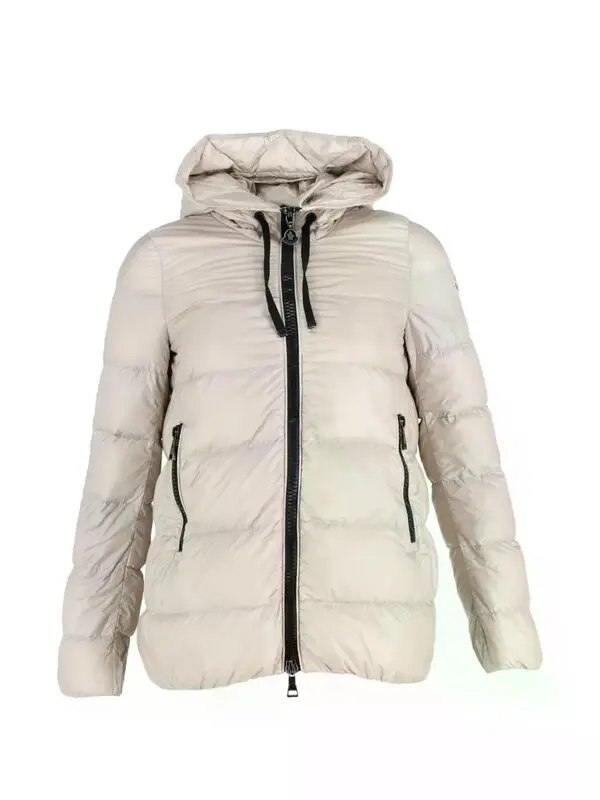 Moncler Quilted Zip-up Down Jacket - Neutrals