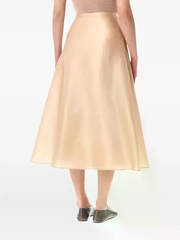 Alberta Ferretti Organza A-line Midi Skirt - Neutrals