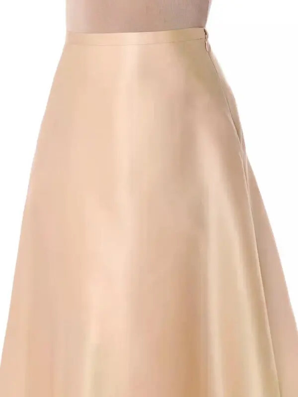 Alberta Ferretti Organza A-line Midi Skirt - Neutrals