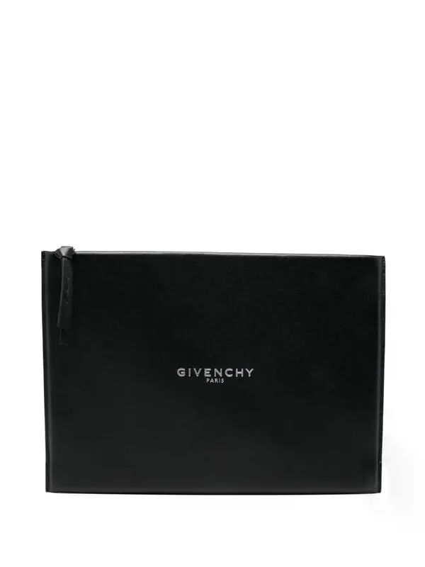 Givenchy Large Antigona Leather Clutch - Black