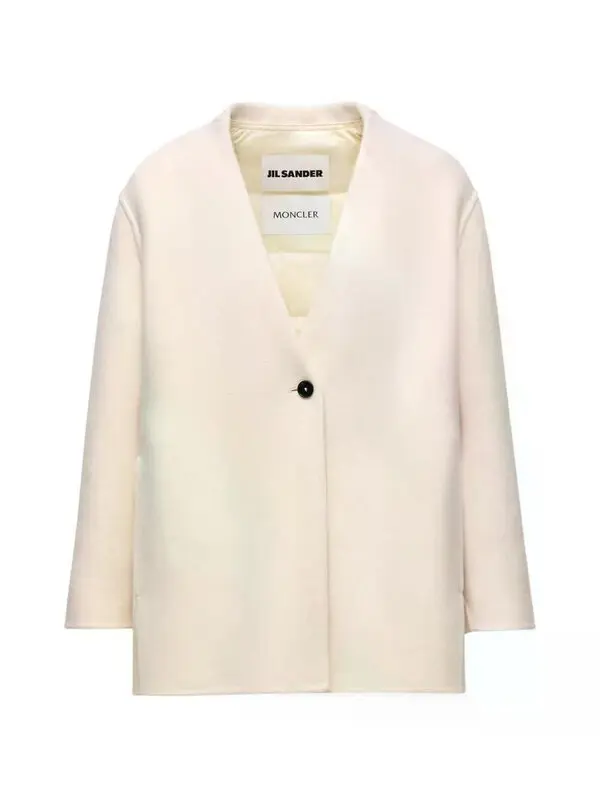 Moncler X Jil Sander Button-fastening Coat - White
