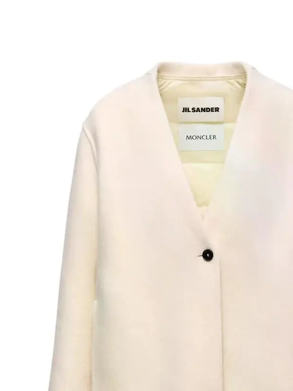 Moncler X Jil Sander Button-fastening Coat - White