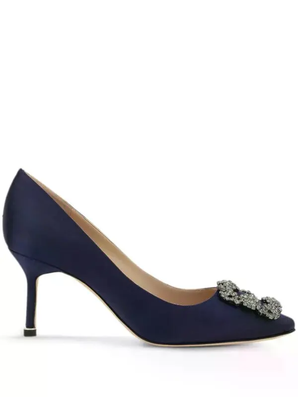 Manolo Blahnik 70mm Hangisi Satin Pumps