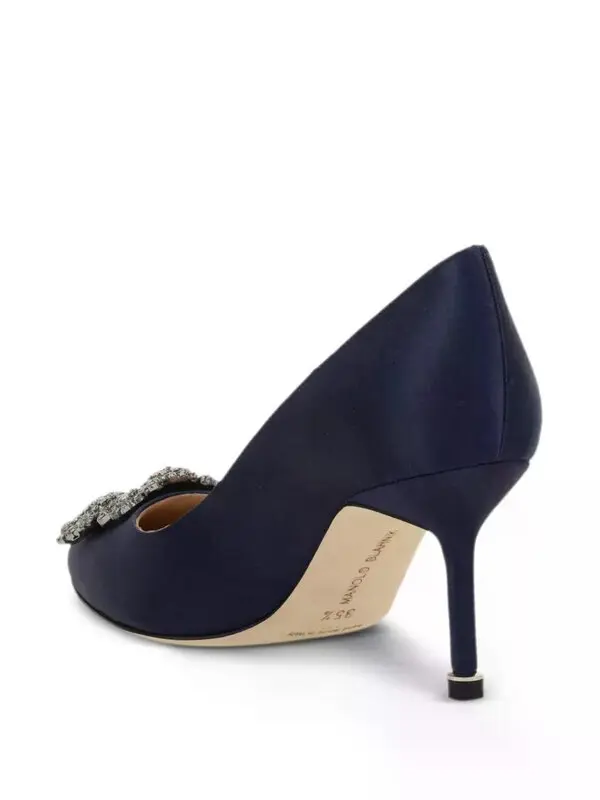 Manolo Blahnik 70mm Hangisi Satin Pumps