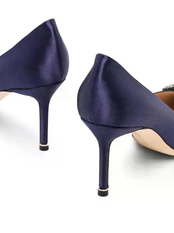 Manolo Blahnik 70mm Hangisi Satin Pumps