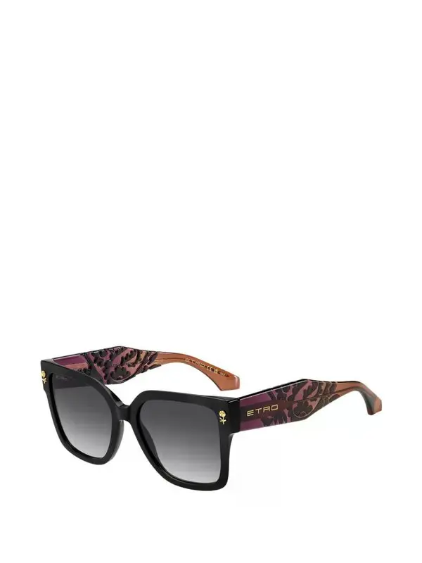 Etro Flower-detail Square Frame Sunglasses