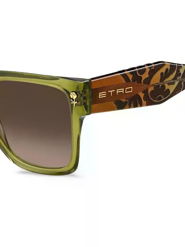 Etro Square-frame Sunglasses - Green