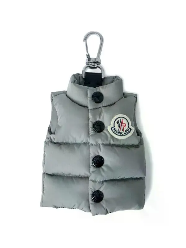 Moncler Quilted Keyring - Neutrals