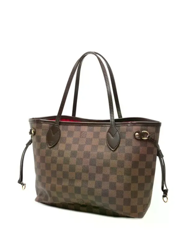 LOUIS VUITTON 2010 Damier Ebene Neverfull Pm Tote Bag - Brown