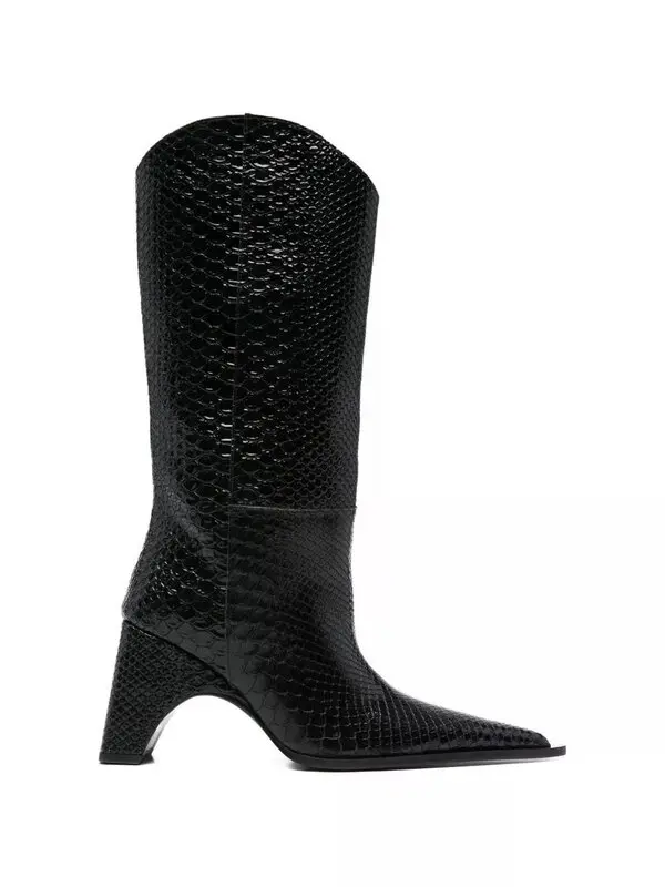Coperni Python-embossed Cowboy Boots
