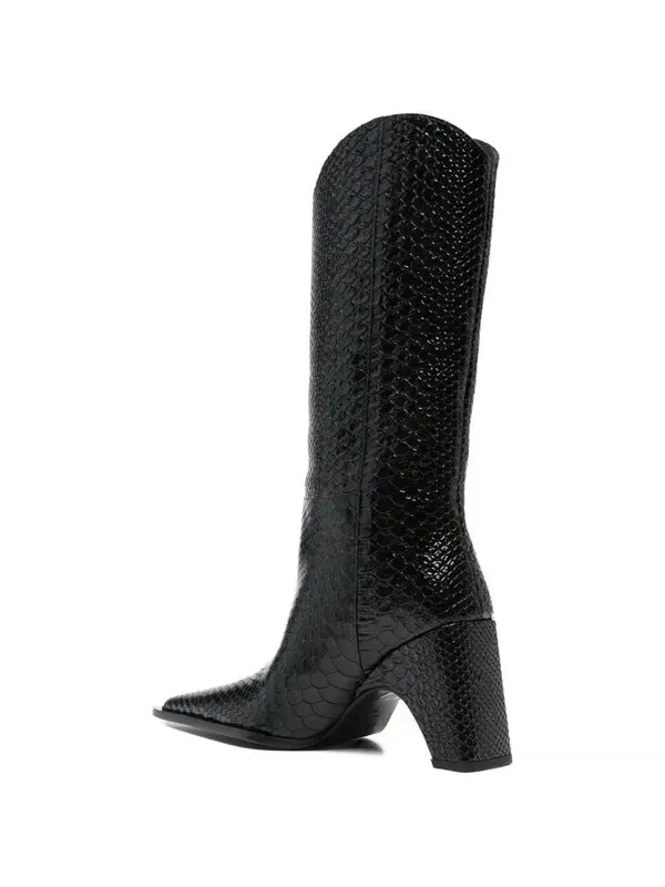 Coperni Python-embossed Cowboy Boots