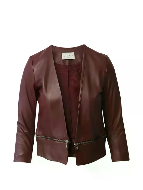 Sandro Zip-trim Leather Jacket