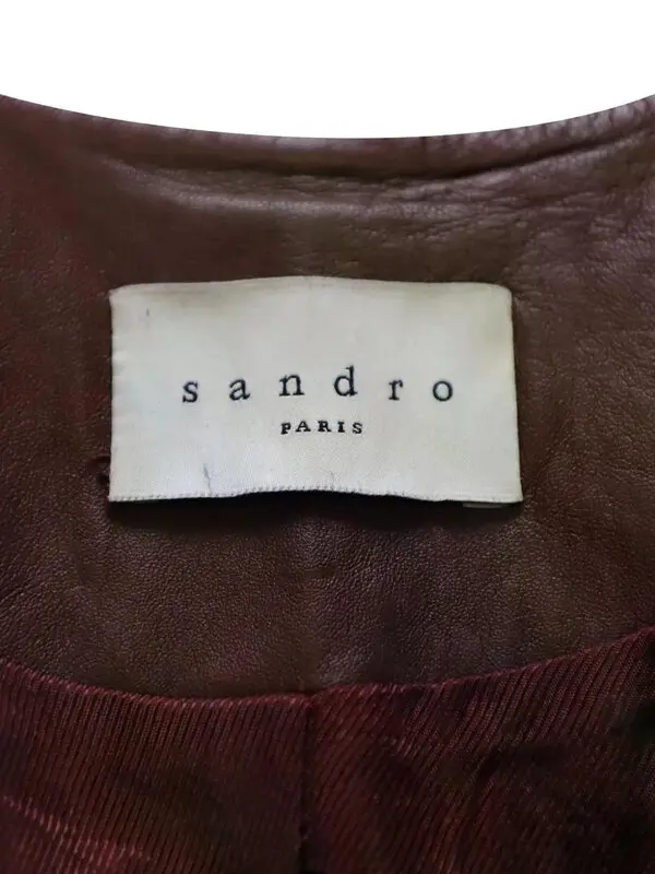 Sandro Zip-trim Leather Jacket