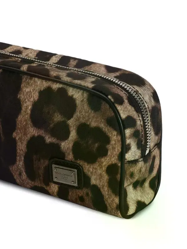 Dolce & Gabbana Leopard-print Pouch - Brown