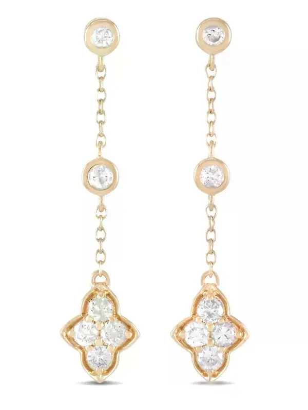 LB EXCLUSIVE 14k Yellow Diamond Dangle Earrings - Gold
