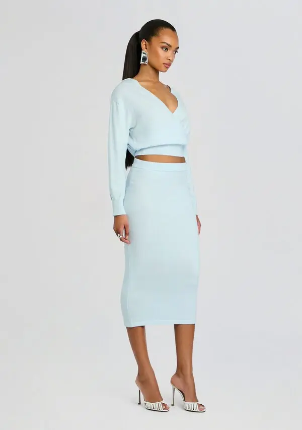SEROYA Tansy Knit Midi Skirt