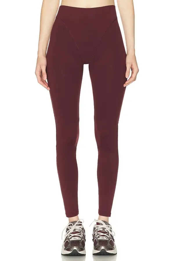 NORBA Accent Legging In Burgundy - Maroon