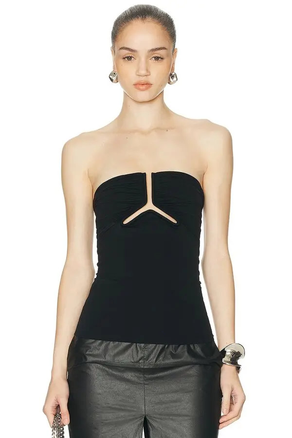 Rick Owens Alannah Prong Bustier Top - Black