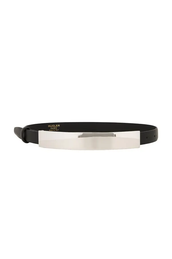 MUGLER Plastron Belt - Black & Silver