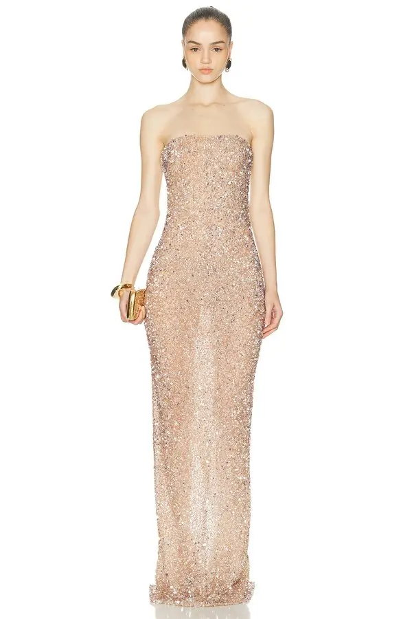 THE NEW ARRIVALS ILKYAZ OZEL Isis Strapless Dress - Nova Roma