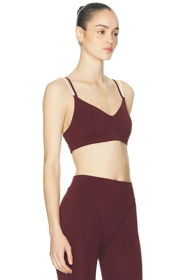NORBA Strappy Bralette In Burgundy
