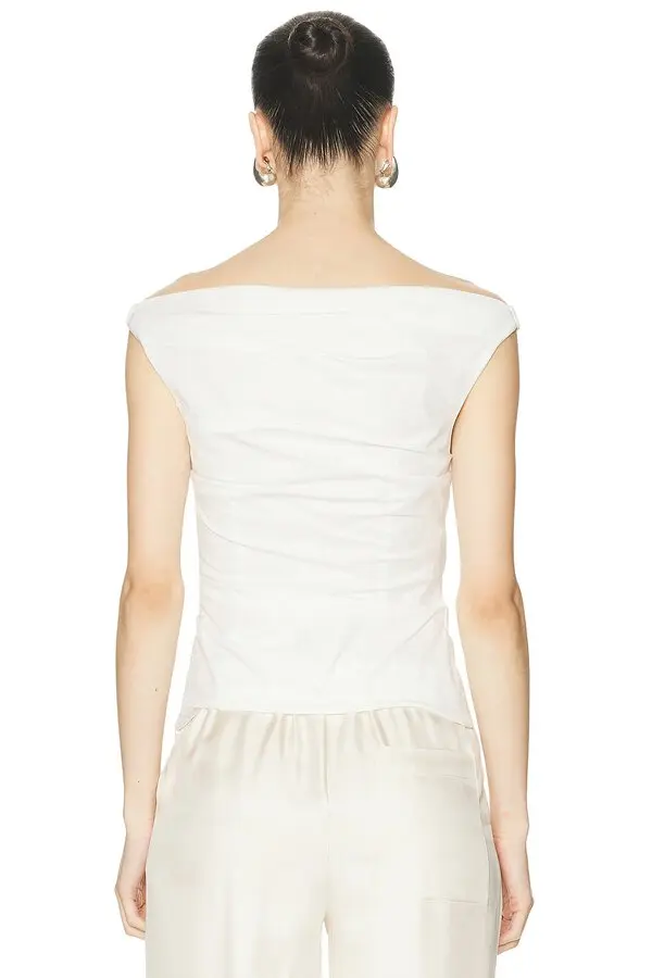 Simkhai Maisel Draped Top - White