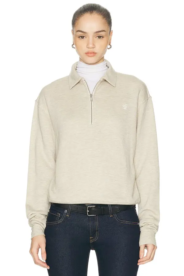 Eterne Zip Up Polo Sweatshirt
