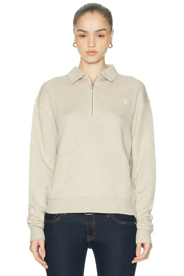 Eterne Zip Up Polo Sweatshirt