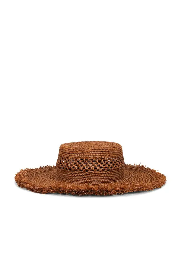 Helen Kaminski Ivy Raffia Boater Hat - Nutshell