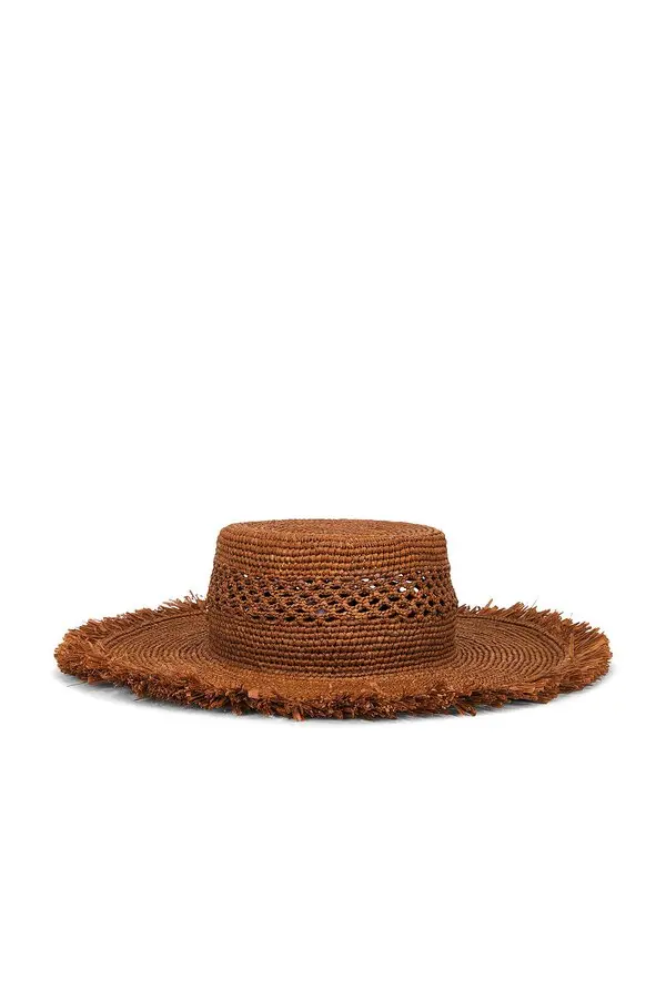 Helen Kaminski Ivy Raffia Boater Hat - Nutshell
