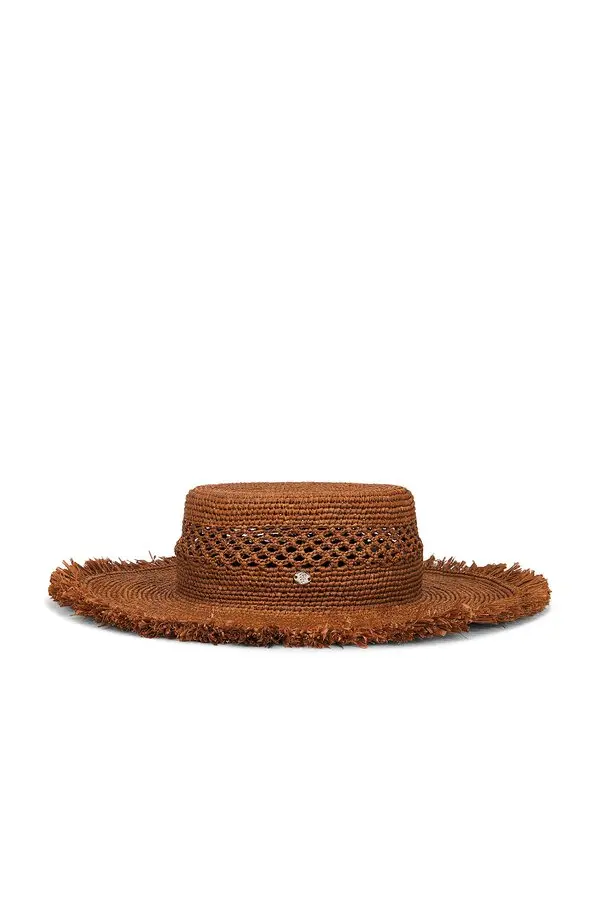 Helen Kaminski Ivy Raffia Boater Hat - Nutshell