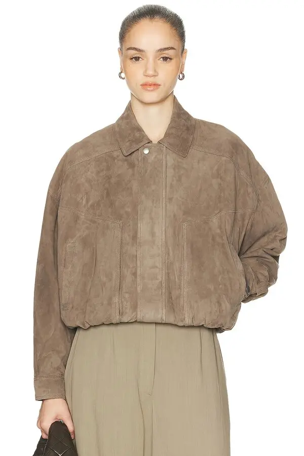 ARMA Frederica Suede Bomber Jacket