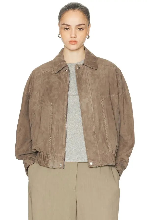 ARMA Frederica Suede Bomber Jacket