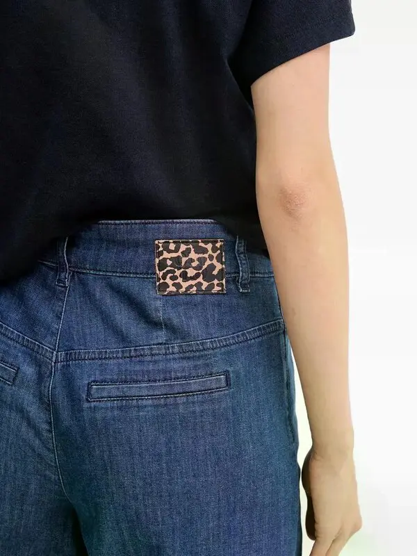 OUI Logo-patch Wide-leg Jeans