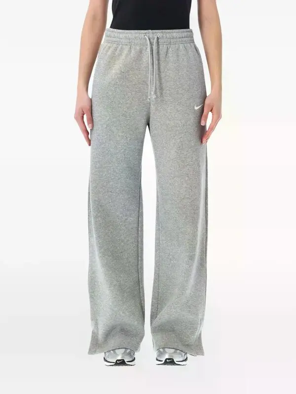 Nike Logo-detail Wide-leg-fit Track Pants - Grey
