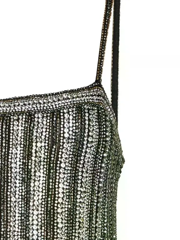 Alice + Olivia Beaded Fringe Top - Silver