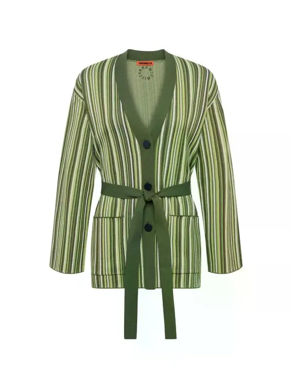 SIMONMILLER Max Belted Striped Cardigan